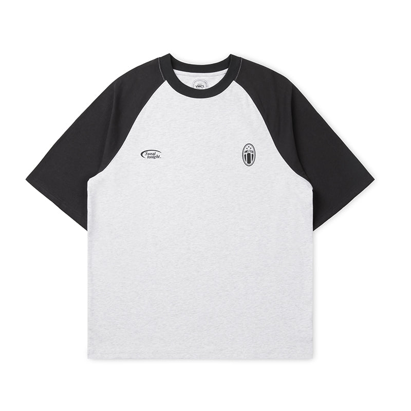 【280G】Raglan sleeve logo print T-shirt N3457