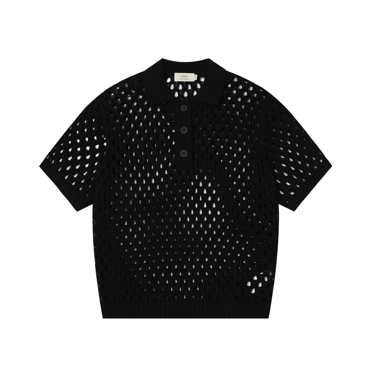 knit sheer mesh polo shirt N3547 – NNine