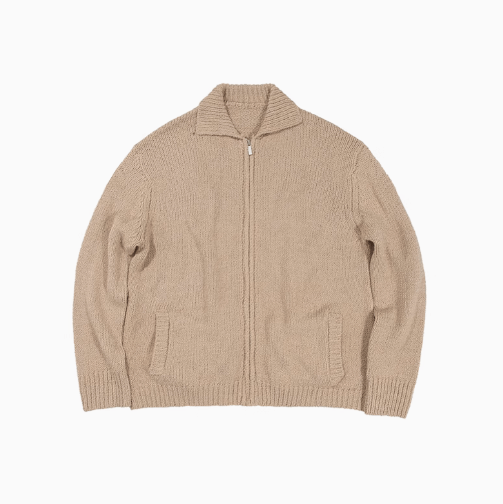 zip knit blouson N4831